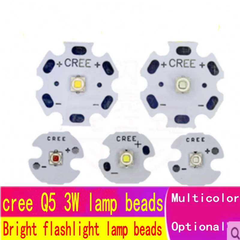 CREE XPE Q5 glare flashlight 3WLED lamp beads warm white light red ...