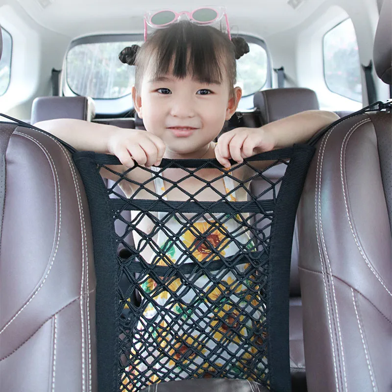 1 Pcs Car Back Rear Seat Elastic String Net Safety Of Rear Passengers ...