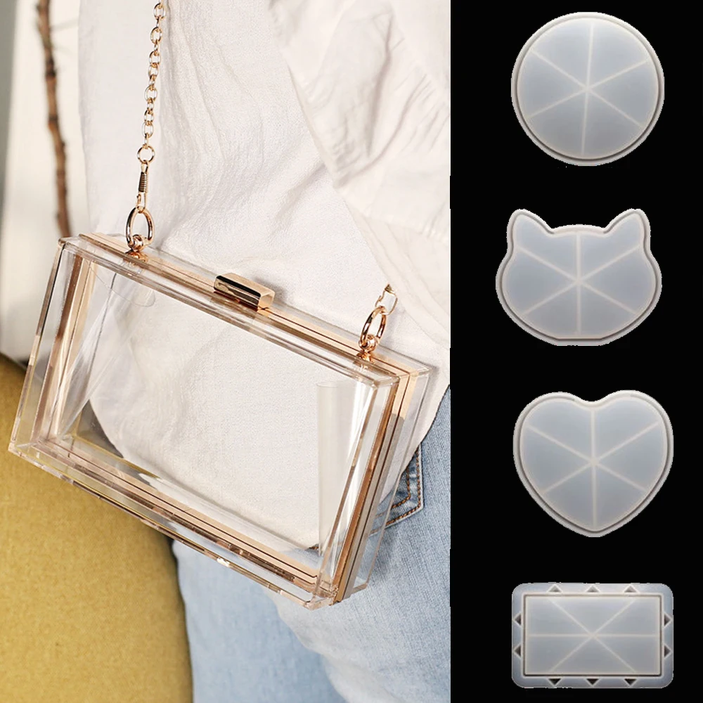 Resin Women Bag Silicone Mold Creative Handmade Chain Bag Making ...