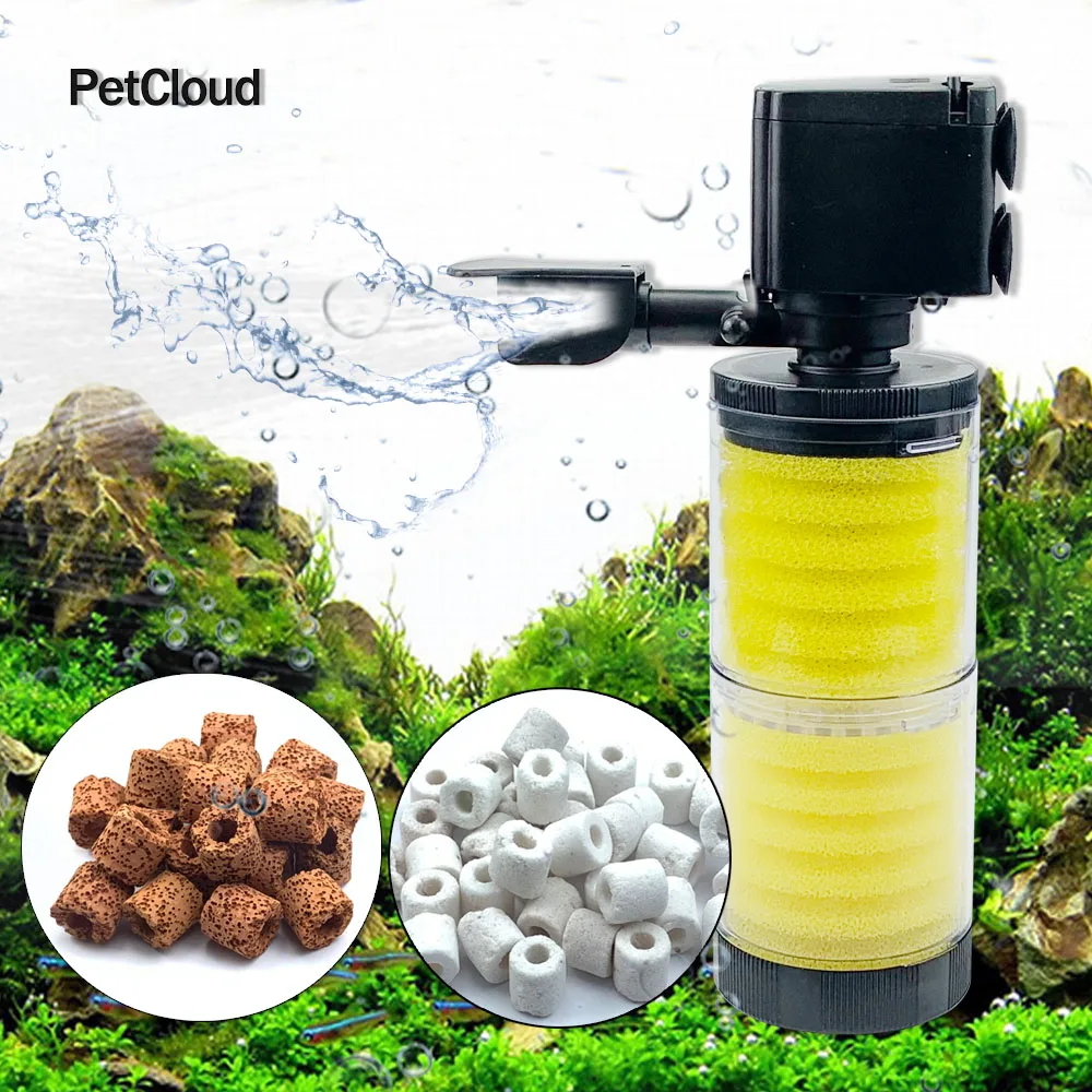 Silent-Aquarium-Filter-Air-Pump-Air-Oxygen-Submersible-Water-Pump-For ...