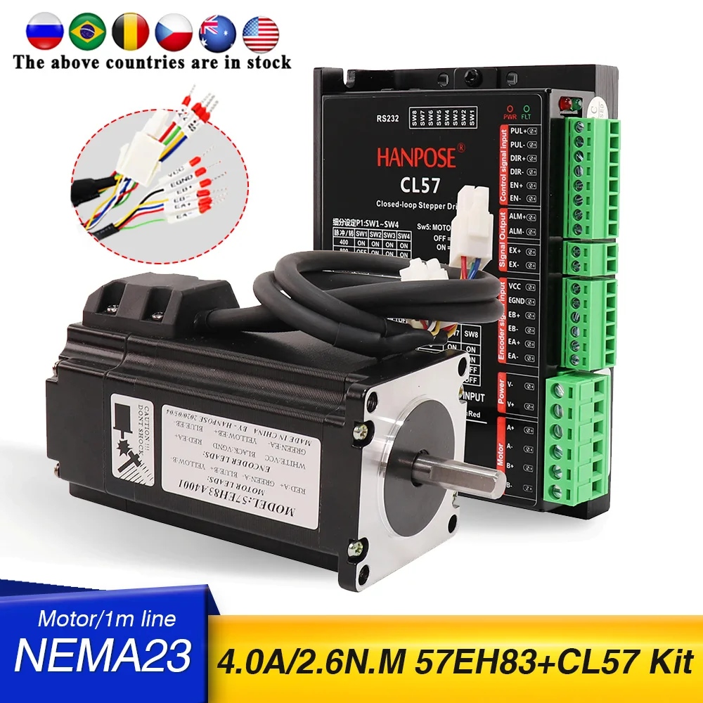 57CME26 Servo motor Stepper Motor 57EH83A4001 56/100MM Hybrid Step servo motor Nema23 Closed ...
