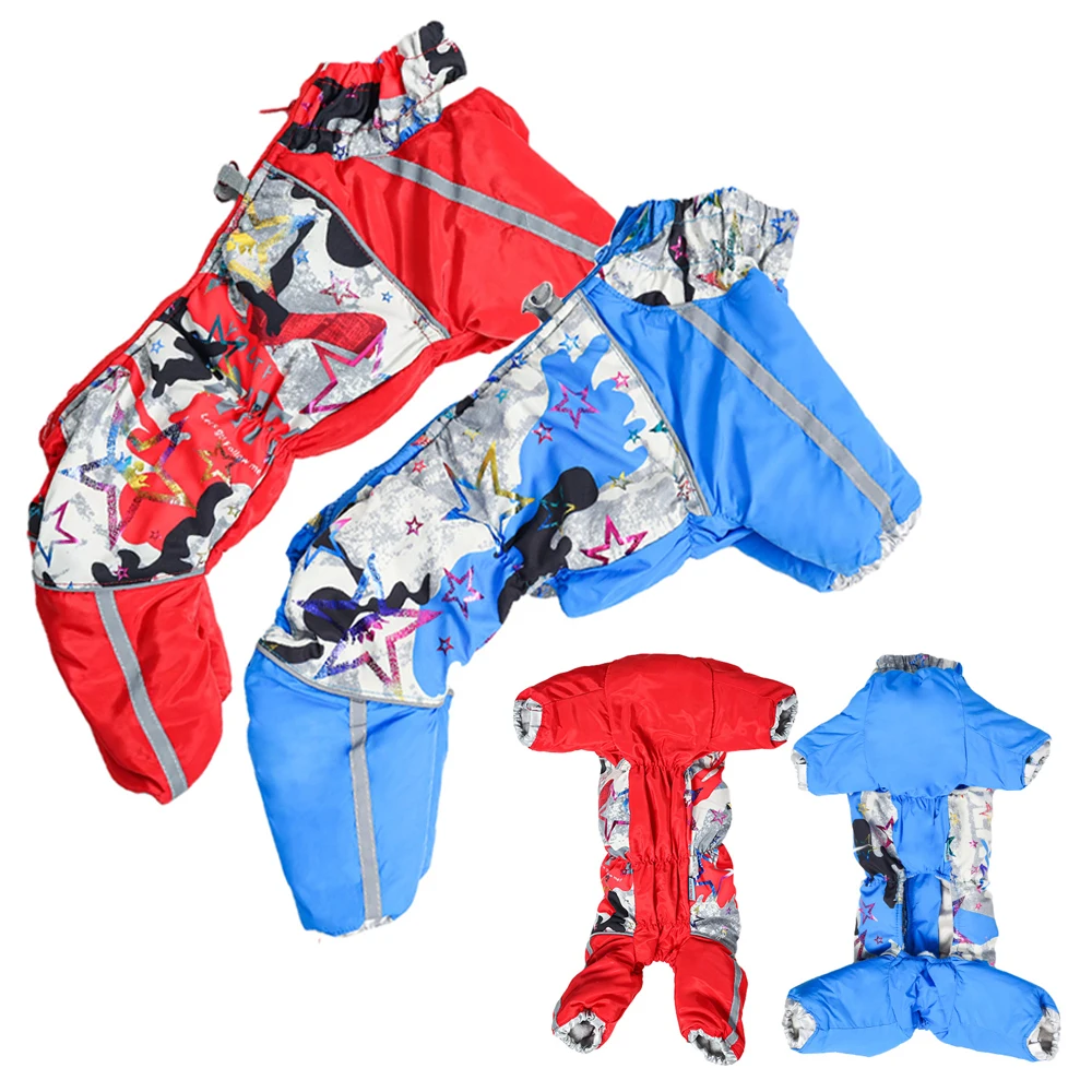 Overalls for Dogs Winter Dog Clothes Reflective Soft Fleece Padded ...