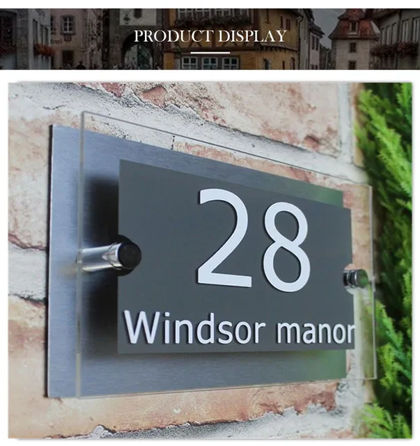 Glass Name Plates For Homes