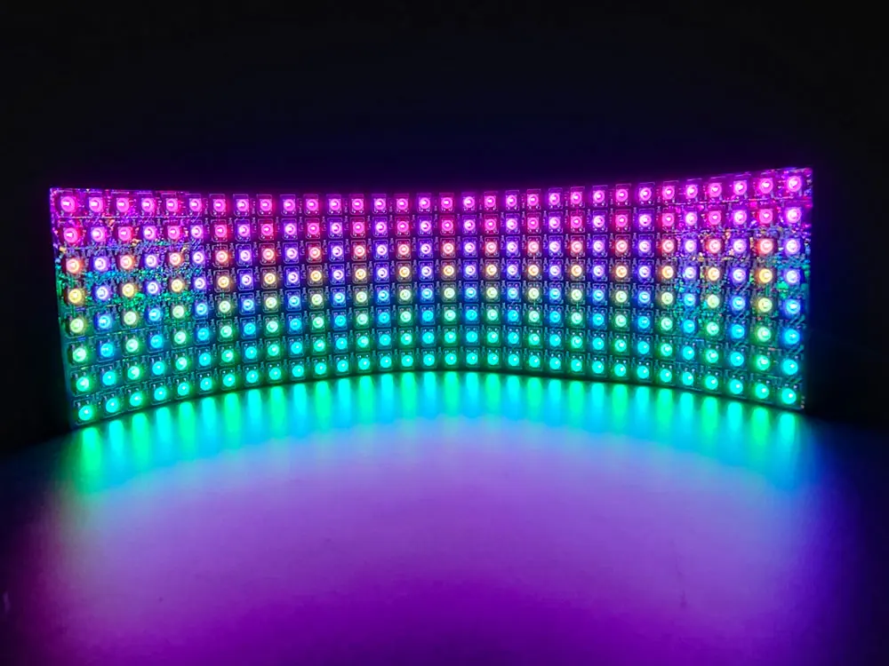 BANDE LED,8x32 Led Panel Panneau Lumineux Adressable DC5V WS2812B ...