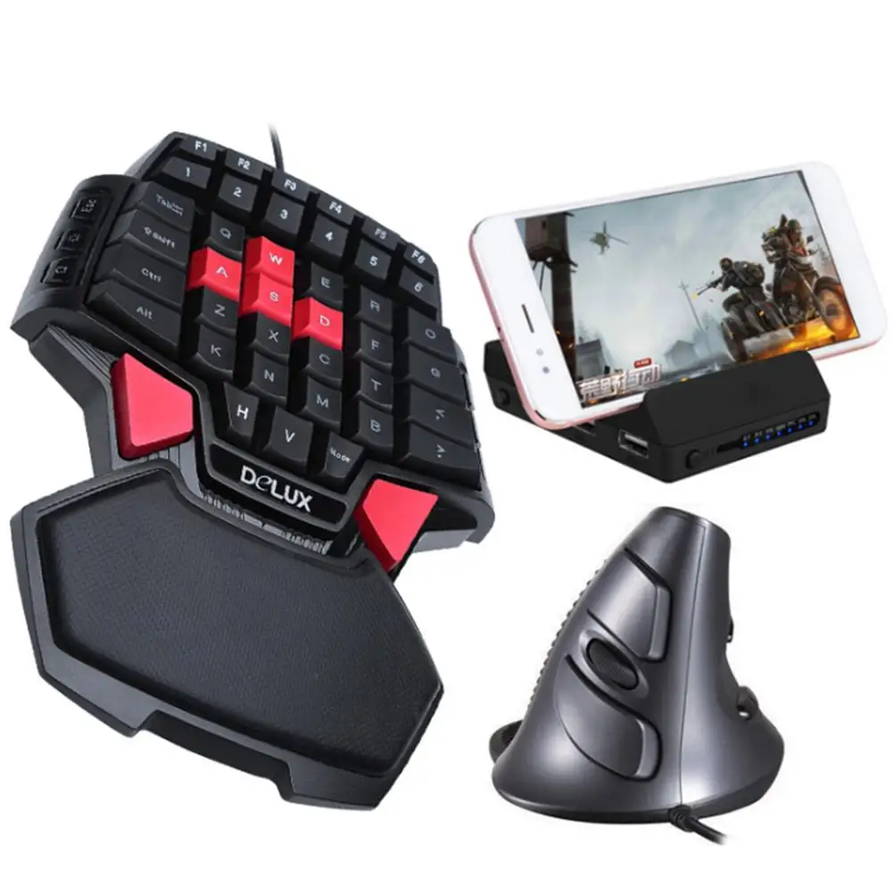 Portable Mini Gaming Keyboard Single hand 47 Keys Wired Gaming ...