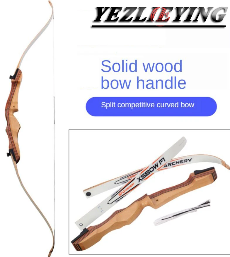 Hunting-Athletic-Recurve-Bow-20-22-26-28-30-36-38-lb-Solid-Wood-Split ...