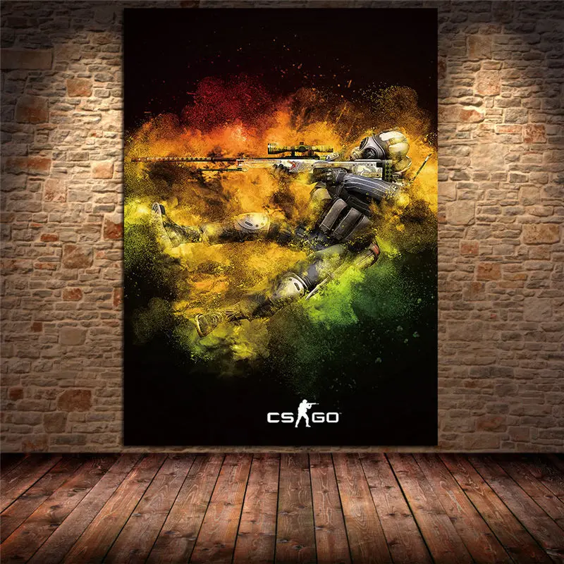 Popular Jogos Online CSgo Canvas Pintura Cartazes e impressões Wall Art ...
