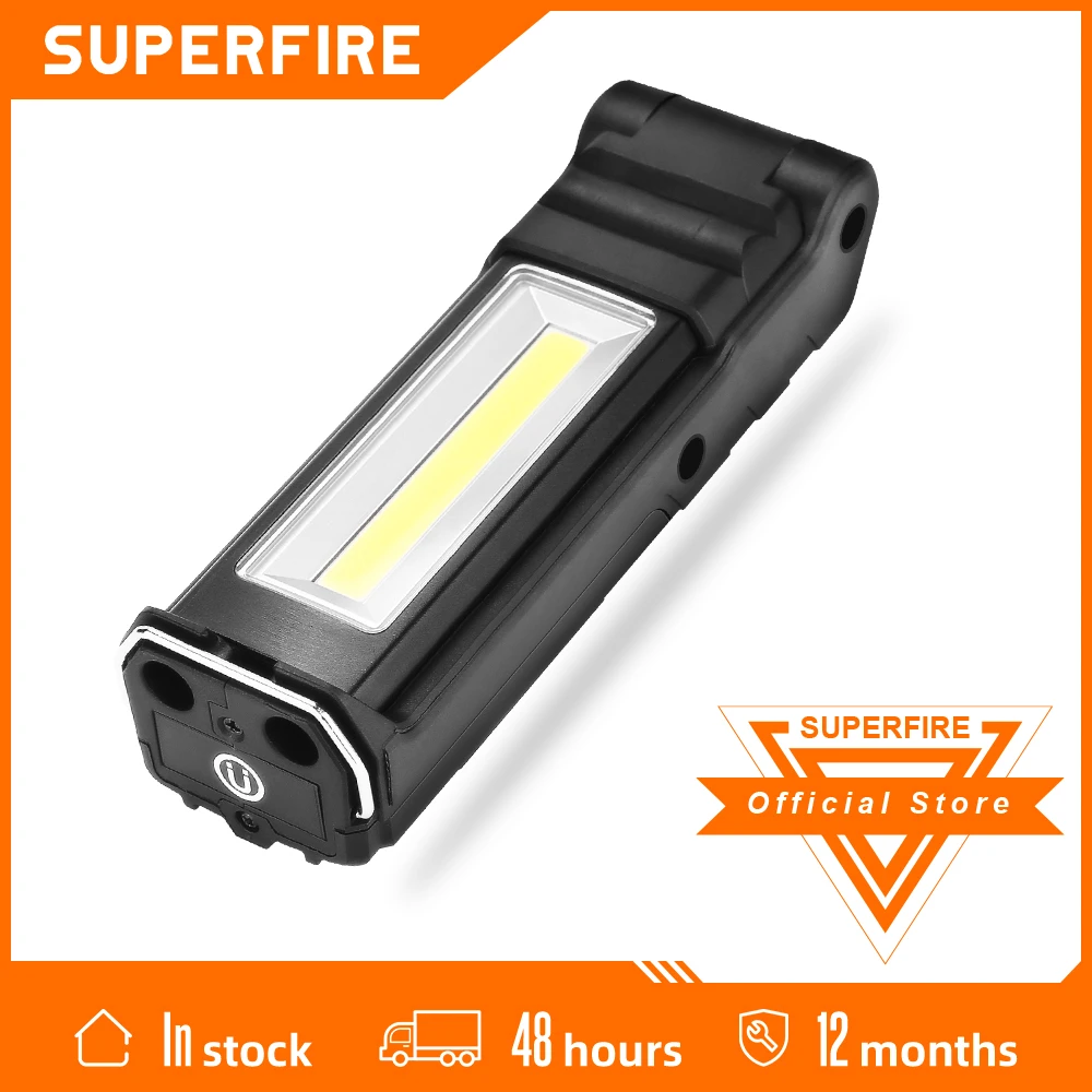 Supfire G15/s Led Flashlight + Cob Work Light With Magnetic Usb ...