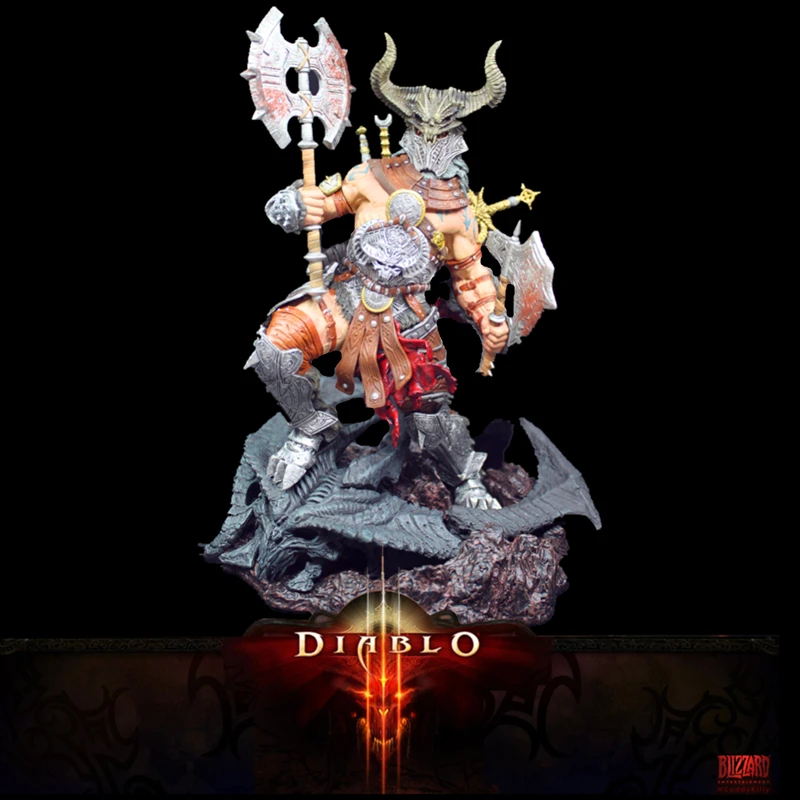 Classic Game Diablo 3 Barbarian Four Horsemen Tabletop Decoration ...