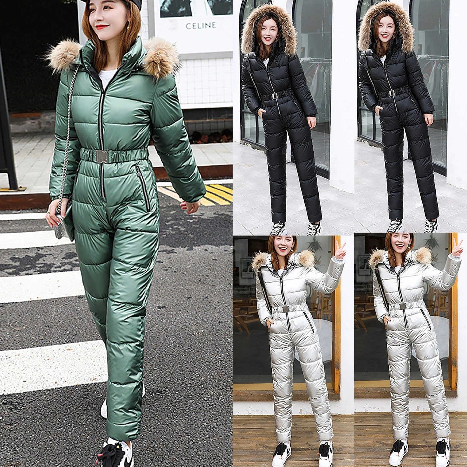 1PC-Women-Winter-Jumpsuit-Snow-Snowboarding-Ski-Suit-Hooded-Fur-Coat ...