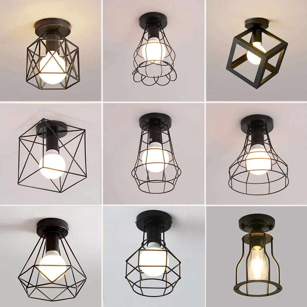 Modern Ceiling Lamp Retro Vintage Industrial Ceiling Light Living Room ...