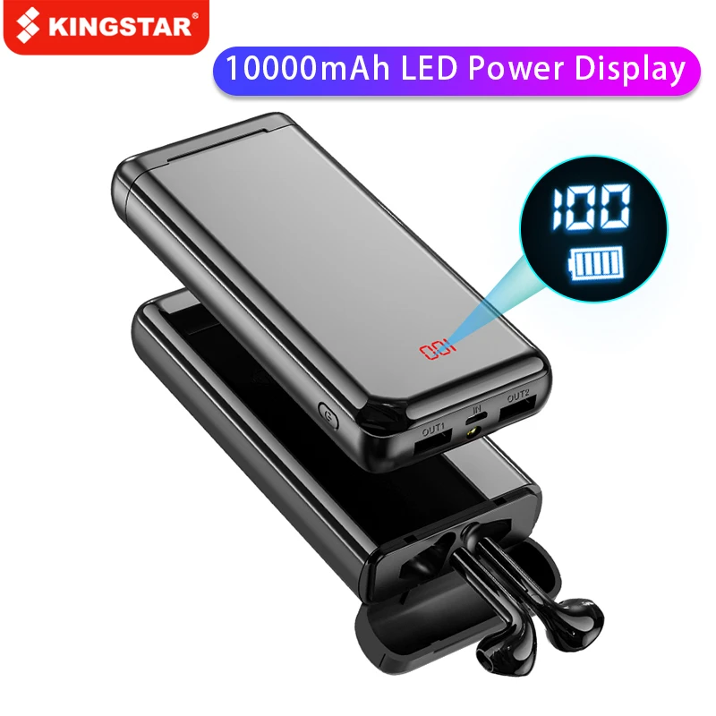 KINGSTAR Wireless Bluetooth Earphone 3D Stereo Dual Mic TWS Sport ...