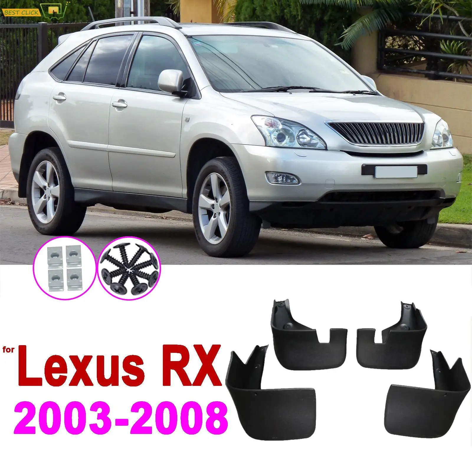 Car Mudguard for Lexus Harrier RX300 RX330 RX350 RX400h XU30 2003 2004 ...