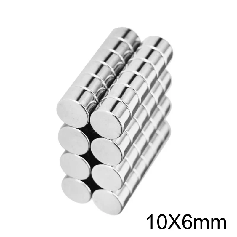 100/200/300 шт 10X6 мм Круглые неодимовые магниты 10 мм х 6 мм N35 ...
