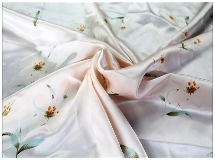 Seda crepé satén liso 100% tela de seda satinada seda vestido cheongsam ...