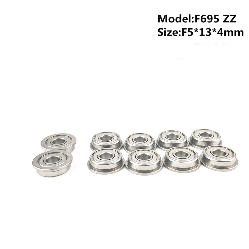 Kande Bearings F695ZZ 10pcs ABEC-1 F695 ZZ F695-2Z Miniature Deep ...