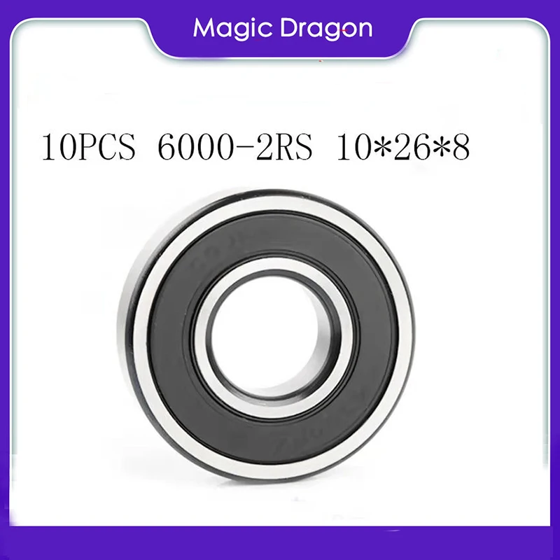 6000RS Bearing 10pcs ABEC 5 High quality 6000 2RS Single Row Deep ...