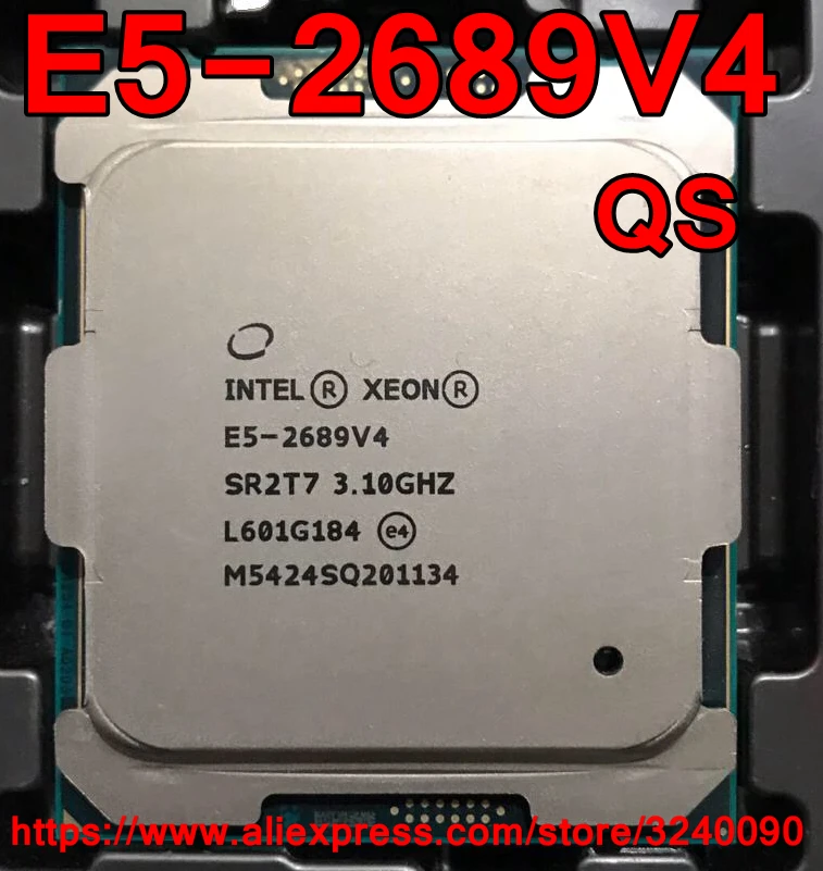 Processeur Intel Xeon E5-2689V4 V4, 3.10GHz, 10 cœurs, 25M, LGA2011-3 ...