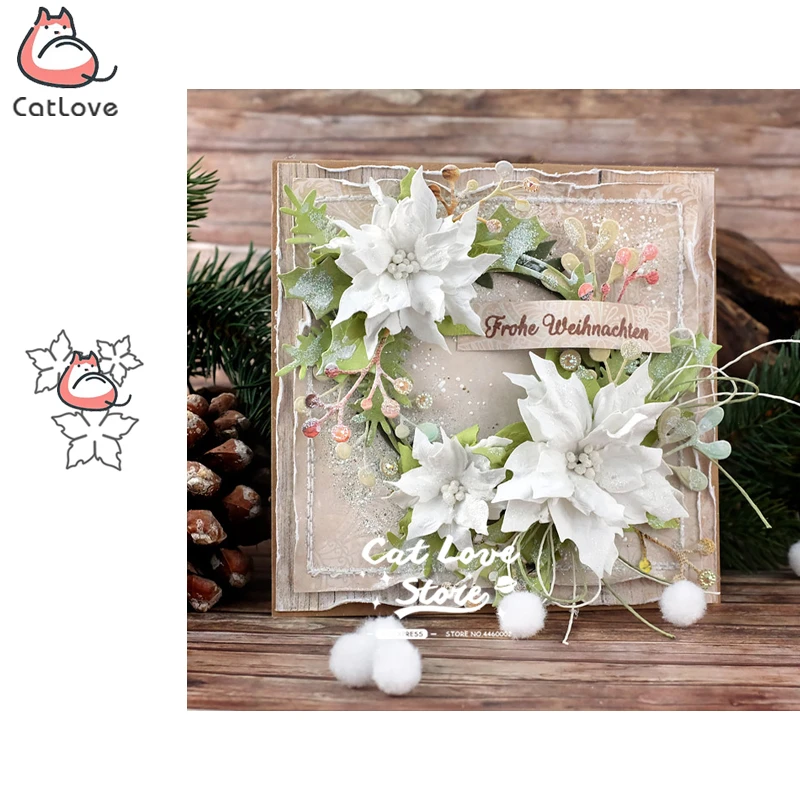 3PCS Flowers Plant Metal Cutting Dies Scrapbooking Stencil DIY ...