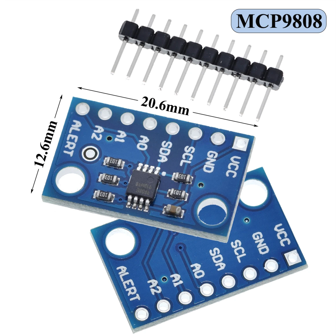 High Accuracy Temperature Sensor MCP9808 I2C Breakout Board Module 2.7V ...