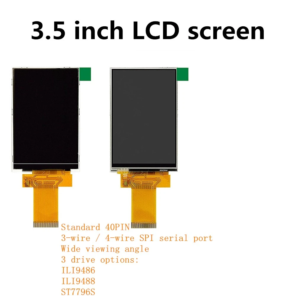 3.5 Inch Lcd Tft Display Ili9486 Ili9488 St7796s Three Drive Options ...