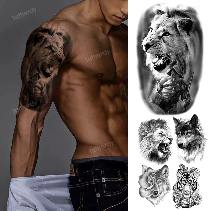 Lion Tattoos On Shoulder