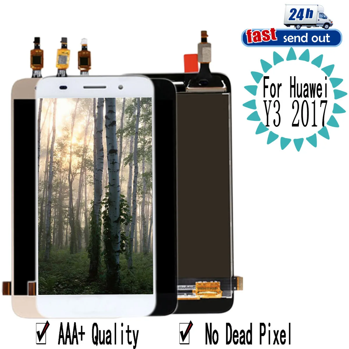 5.0'' LCD For Huawei Y3 2017 LCD Display Touch Screen Digitizer ...