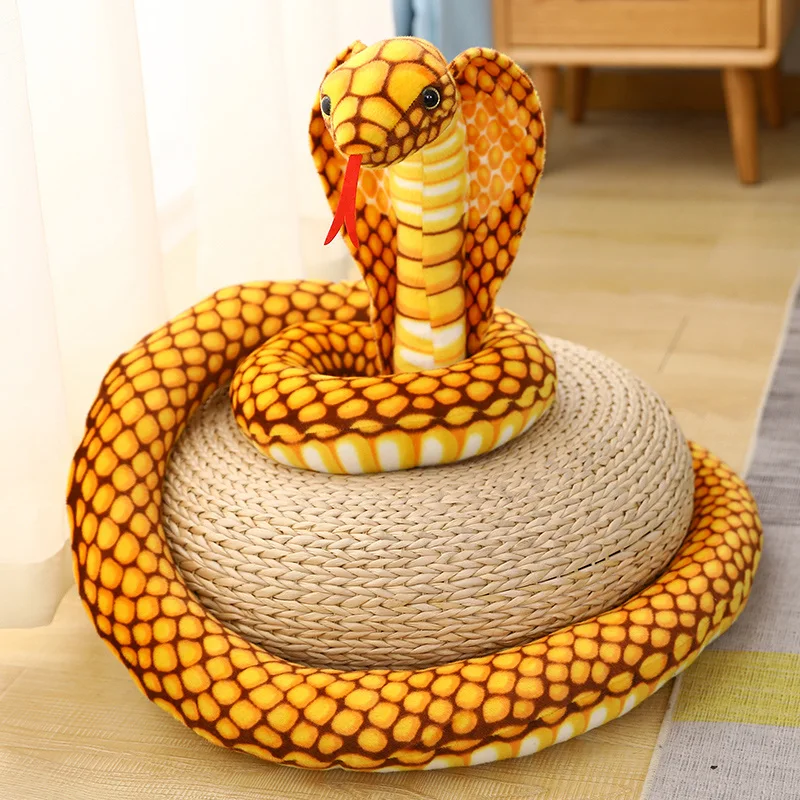 110-300CM Simulation Snakes Plush Toy Giant Boa Cobra Horror Long ...