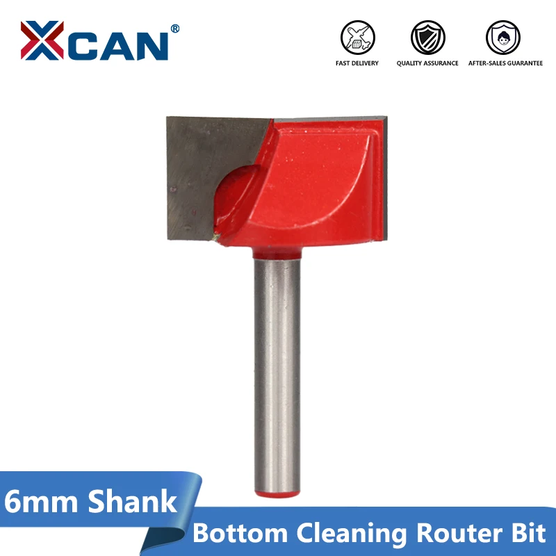 XCAN 1pc 28mm Wood Trimmer Bottom Cleaning Engraving Bits 6mm Shank CNC ...