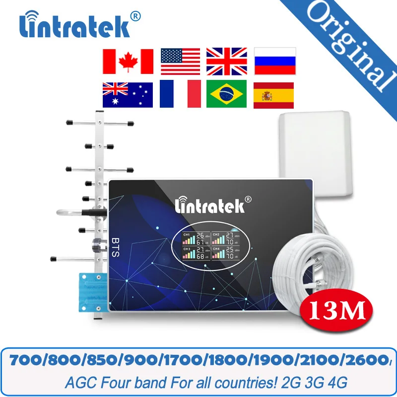 Gsm Repeater 4g 3g 2g Cellular Signal Booster 800 850 900 1800 2100 Gsm ...