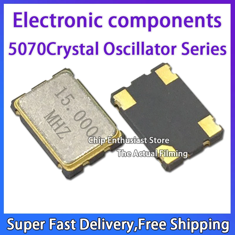 Free Shipping 10PCS 5070 7050 5.0x7.0mm 15M 15MHZ 15.000MHZ SMD Active Crystal Oscillator 4P ...