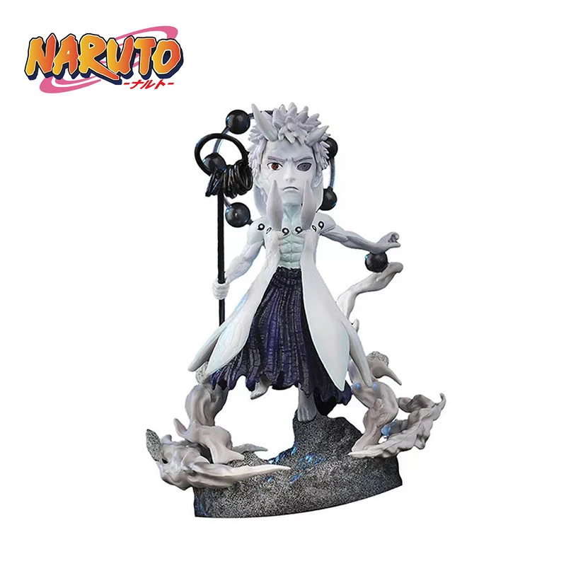 Naruto Shippuden Anime Figure Q Version Uchiha Obito Six Immortals Akatsuki Pvc Model Doll