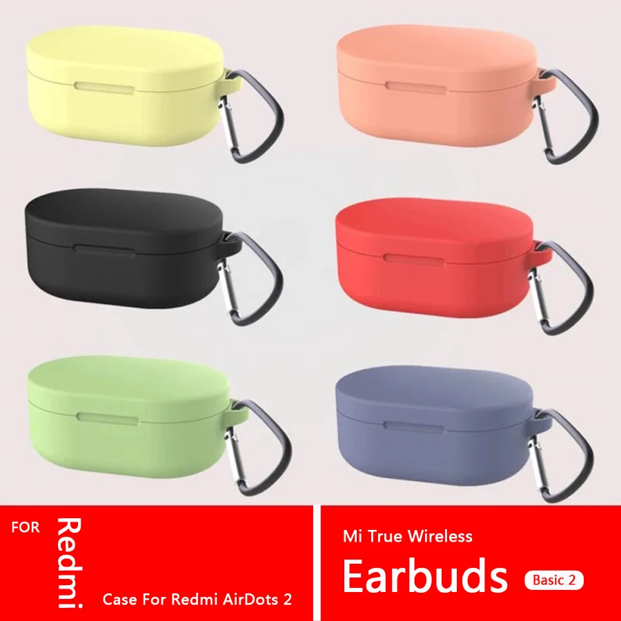 Silicone Earphone Case For Redmi AirDots 2 Earbuds Protective Sleeve ...