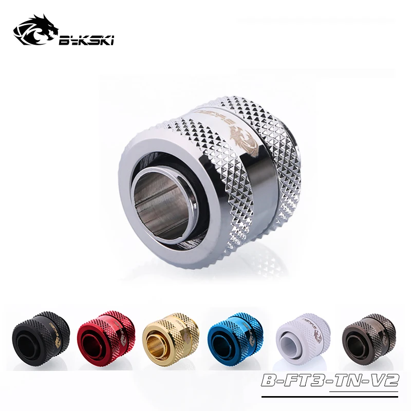 Bykski Tubo de ajuste de manguera, Conector de compresión de mano de 10X13mm, ID 9,5mm + OD 12,7 ...