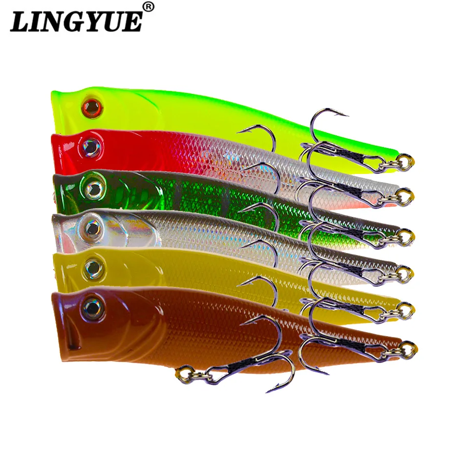 Popper isca de pesca flutuante, isca de pesca artificial dura de 8.5cm ...