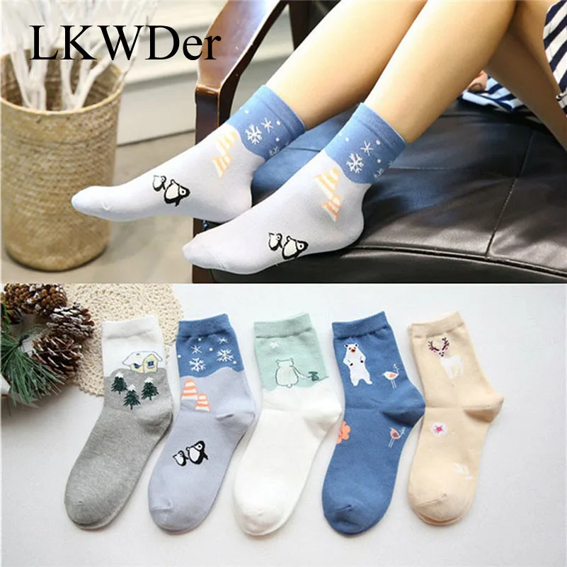 5-Pairs-100-Cotton-Japanese-Patterned-Funny-Women-Socks-Novelty-Cool ...