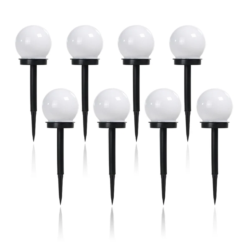 1 4 8pcs Led 태양 강화한 정원 빛 방수 전구 옥외 야영 잔디밭 빛 밤 빛 태양 조경 램프는 빛을지도했다 잔디등
