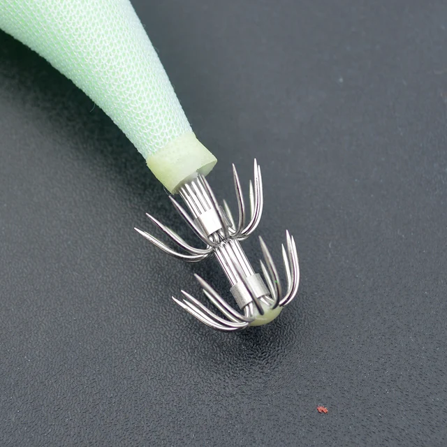 ⭐🏅appat peche Gabarits de calmar lumineux 1 pièce crevette en bois ...