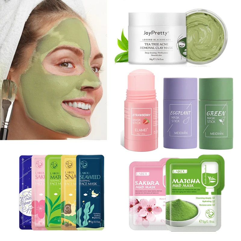 Clean-Face-Mask-Green-Tea-Clay-Mask-Deep-Cleansing-Anti-Acne-Blackhead ...