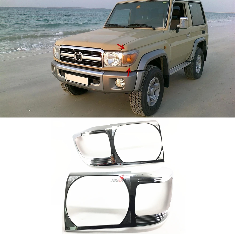 Car Front Head Light Headlight Protection Cover Trim For Toyota Land ...