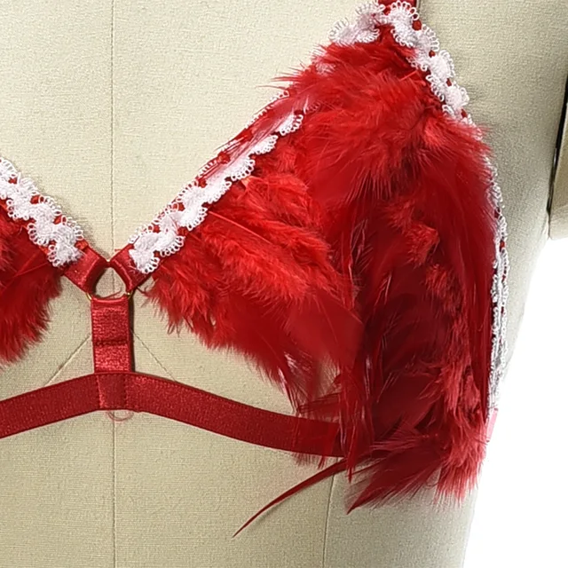 Red Feather Bra