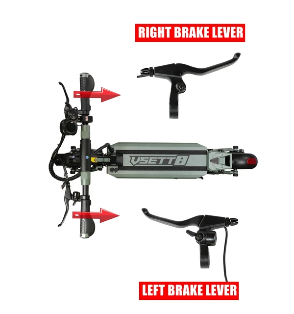2pin Waterproof Brake Handles Electric Scooter Brake Levers Set ...