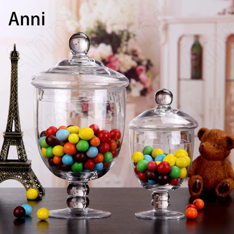 European-Transparent-Candy-Jar-with-Lid-Nordic-Modern-Wedding ...