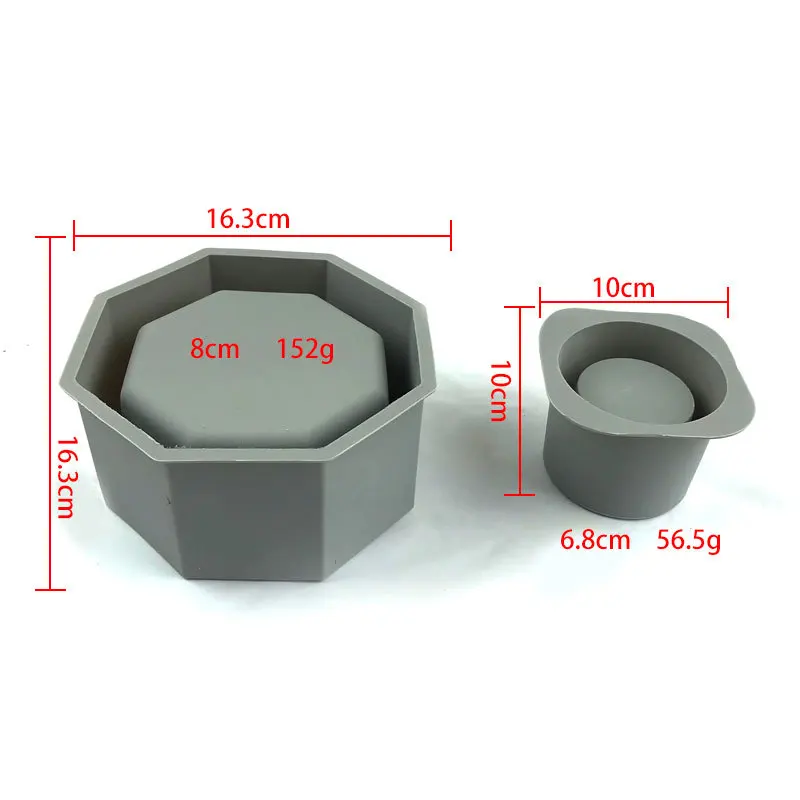 MOULE A MODELER,3 holes--Grand moule 3D en Silicone pour bricolage, Pot ...