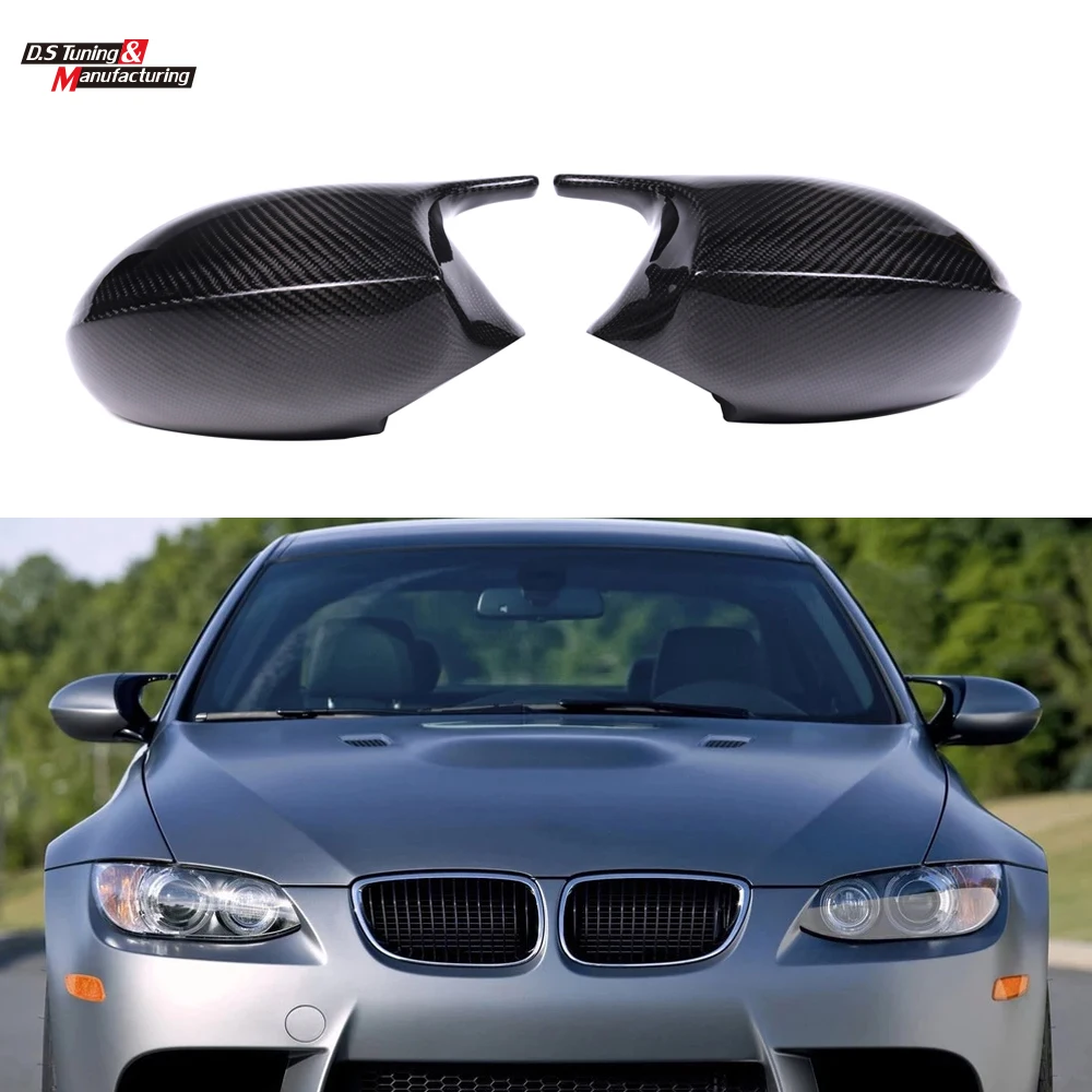 Real-Carbon-Fiber-Car-Rearview-Mirror-Cover-Cap-Protector-For-BMW-3 ...