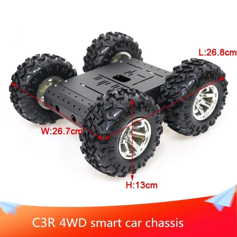 C3r 4wd Smart Robot Car With Aluminum Alloy Shell Kit 4pcs 12v Motors ...
