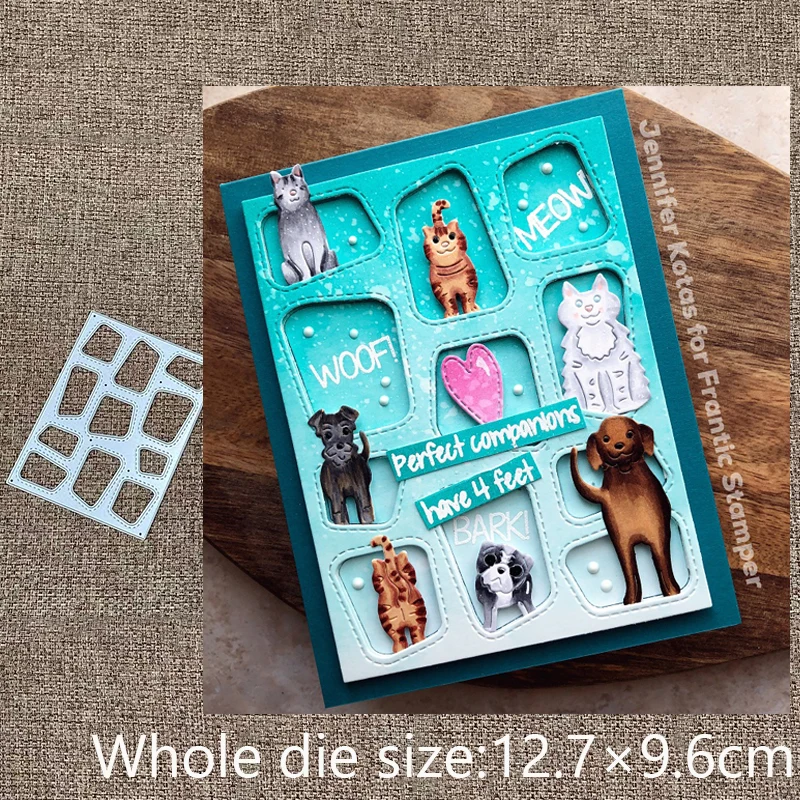 New Design Craft Metal Stencil Mold Cutting Dies Square Frame ...