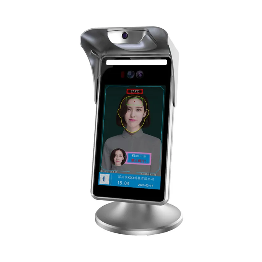 Facial Recognition Attendance Fever Body Temperature Multiple Languages ...