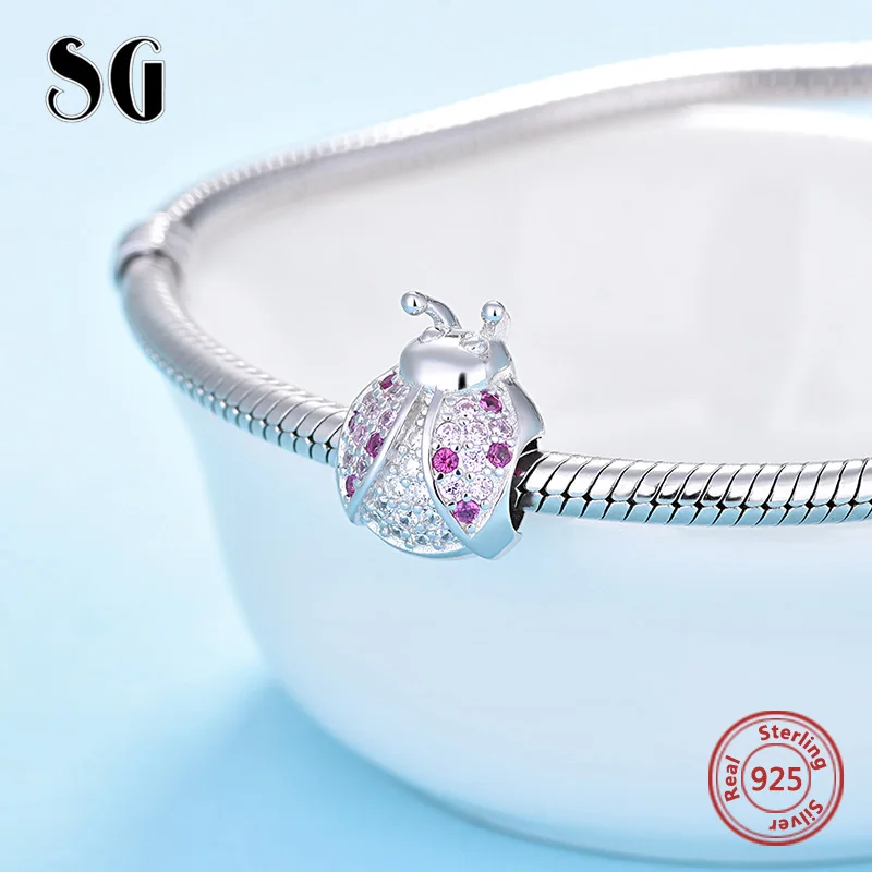 SG модные подвески pandora Серебро 925 оригинальные кубические циркониевые бусины для ...