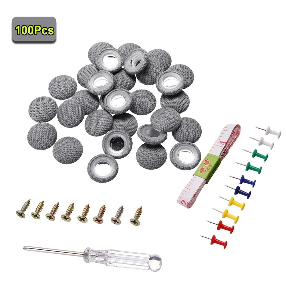 100/50pcs Car Interior Ceiling Cloth Fixing Screw Cap Roof Repair Nylon ...
